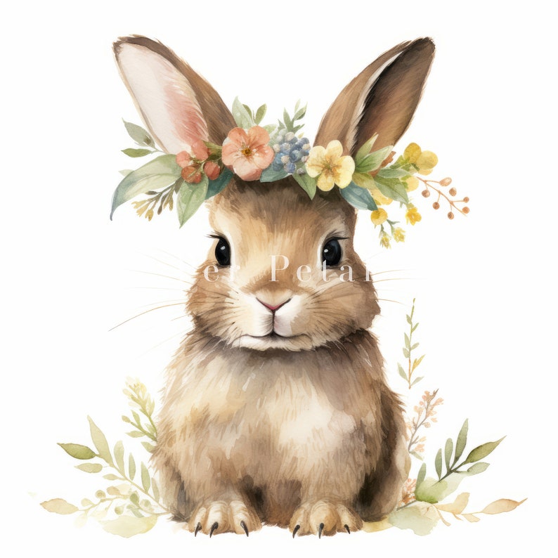 9 Watercolor Easter Clipart Watercolor Easter Bunny Clipart Junk ...