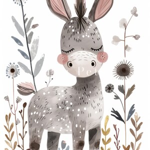 9 Watercolor Cute Farm Animal Clipart, Watercolor Junk Journal, Digital ...
