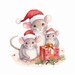 9 Watercolor Cute Mouse Family Clipart Watercolor Christmas Clipart ...