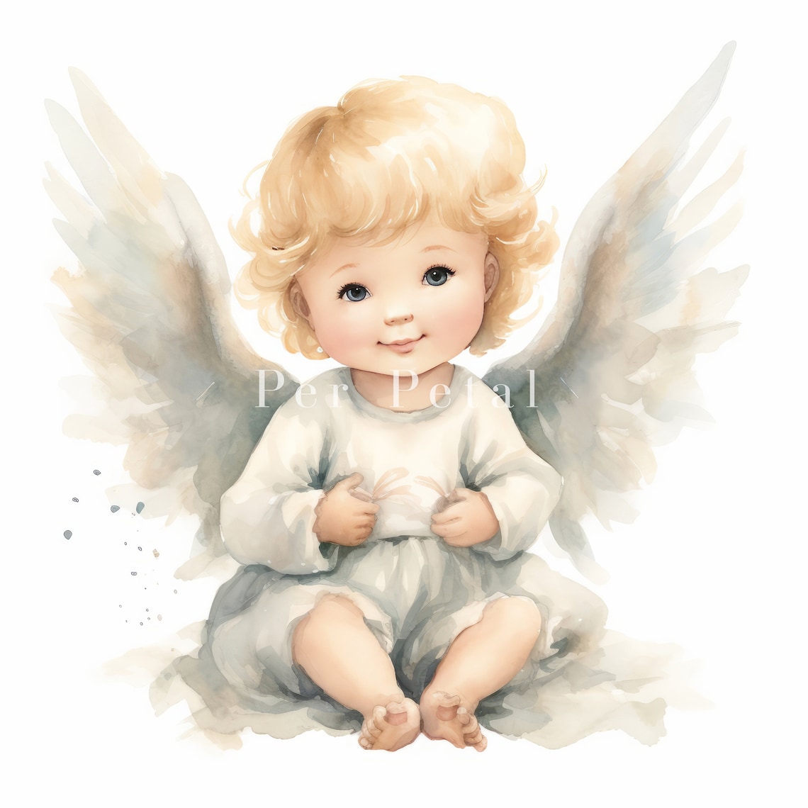 9 Watercolor Angel Clipart Watercolor Baby Angel Clipart Watercolor ...
