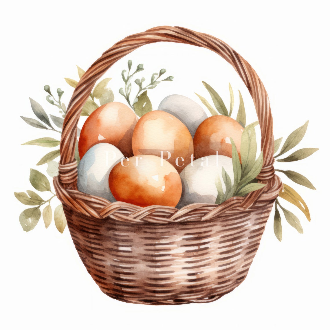 9 Watercolor Easter Clipart Watercolor Easter Basket Clipart - Etsy