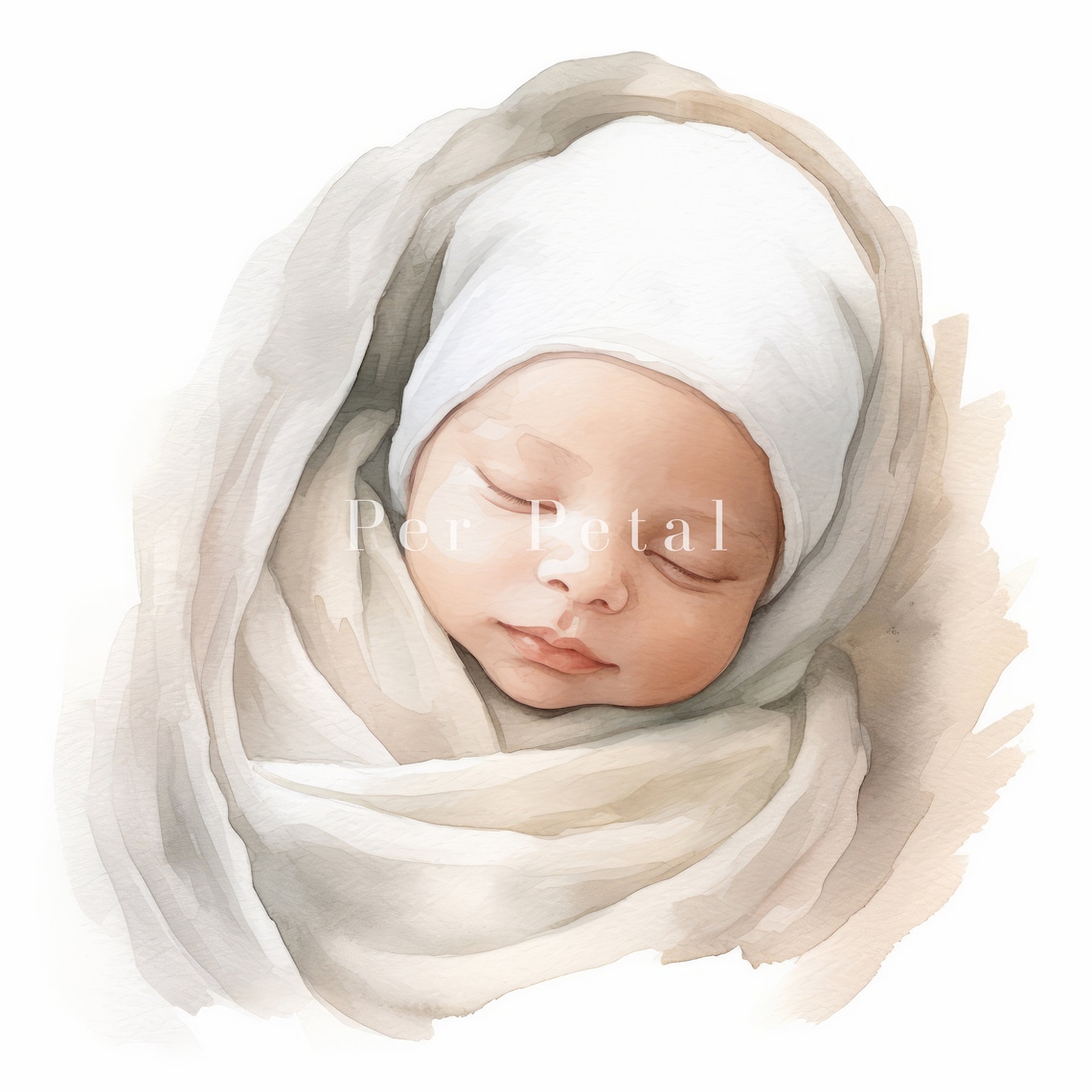 9 Watercolor Newborn Clipart Watercolor Baby Clipart Watercolor Nursery ...