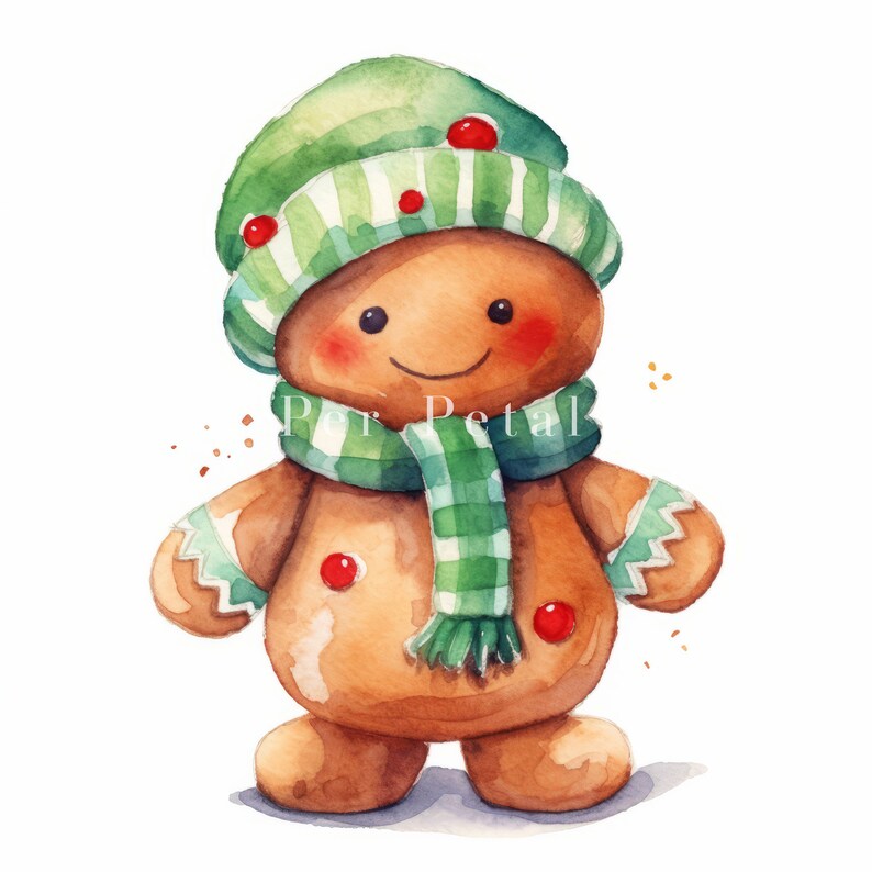 9 Gingerbread Man Clipart Christmas Cookies Card Making Paper Craft ...