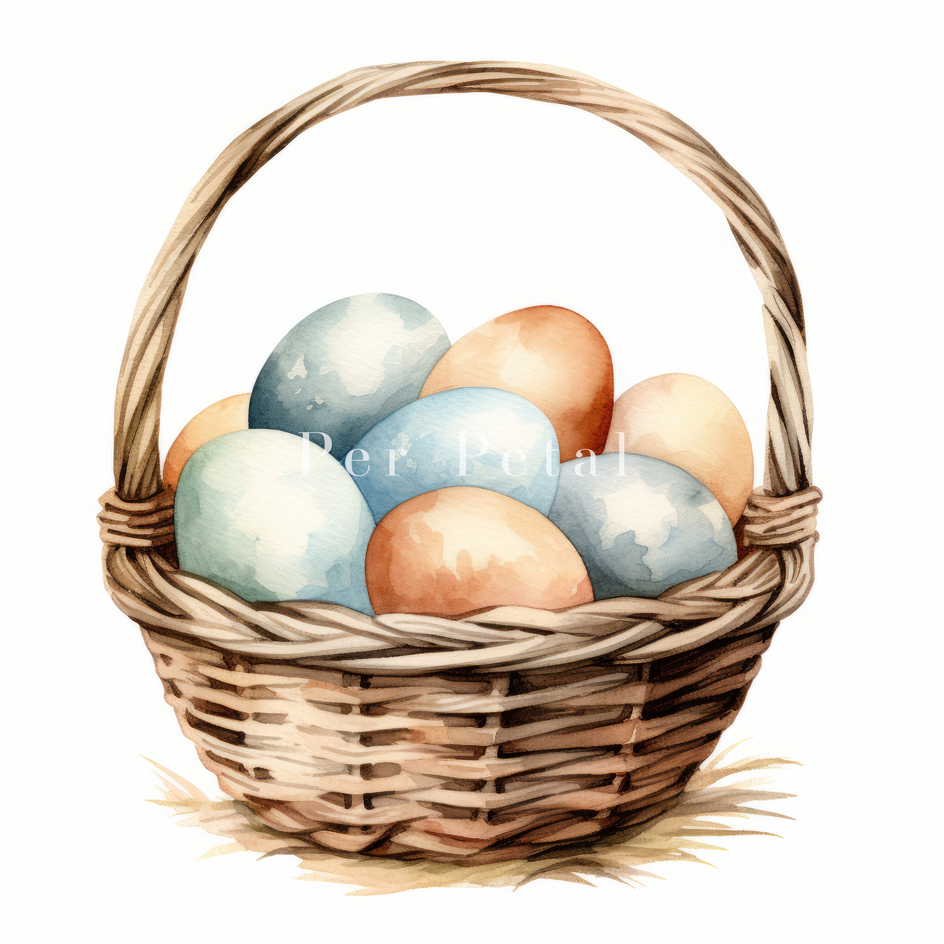 9 Watercolor Easter Clipart Watercolor Easter Basket Clipart - Etsy
