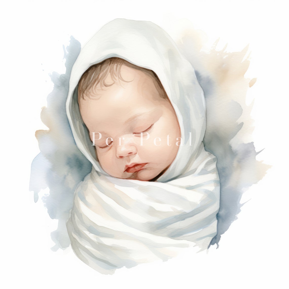 9 Watercolor Newborn Clipart Watercolor Baby Clipart Watercolor Nursery ...