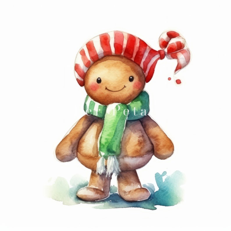 9 Gingerbread Man Clipart Christmas Cookies Card Making Paper Craft ...