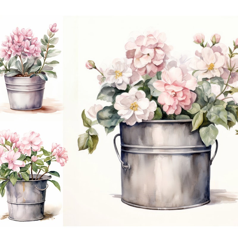 Flower Pot Card - Etsy