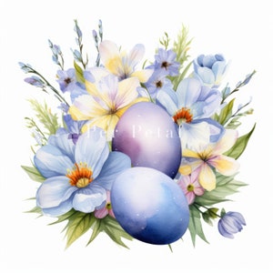 9 Watercolor Easter Clipart Watercolor Spring Flowers Clipart Junk ...