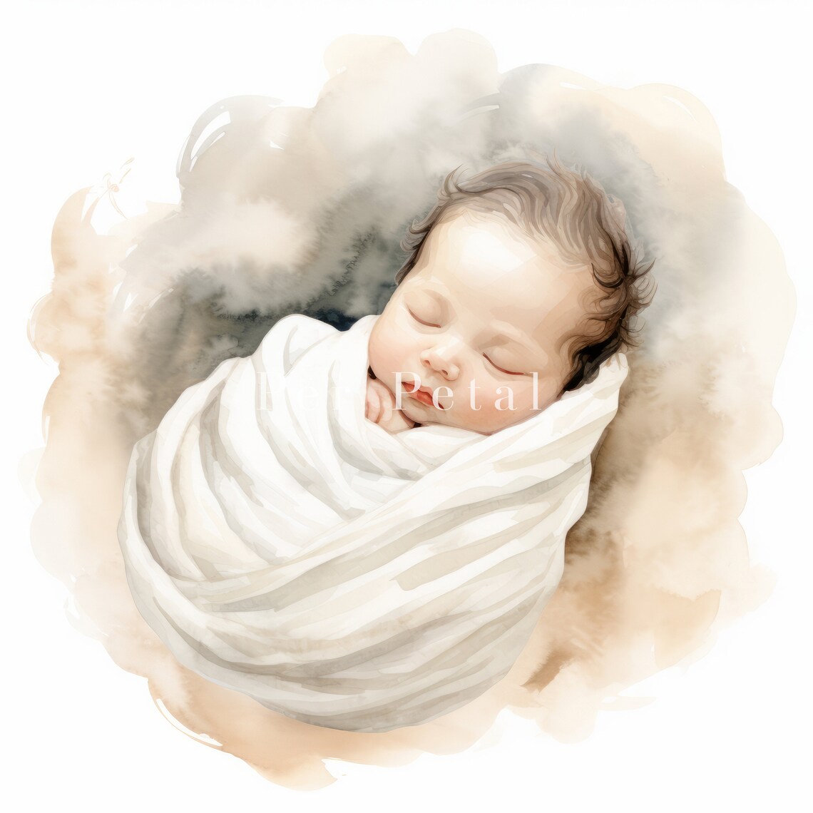 9 Watercolor Newborn Clipart Watercolor Baby Clipart Watercolor Nursery ...