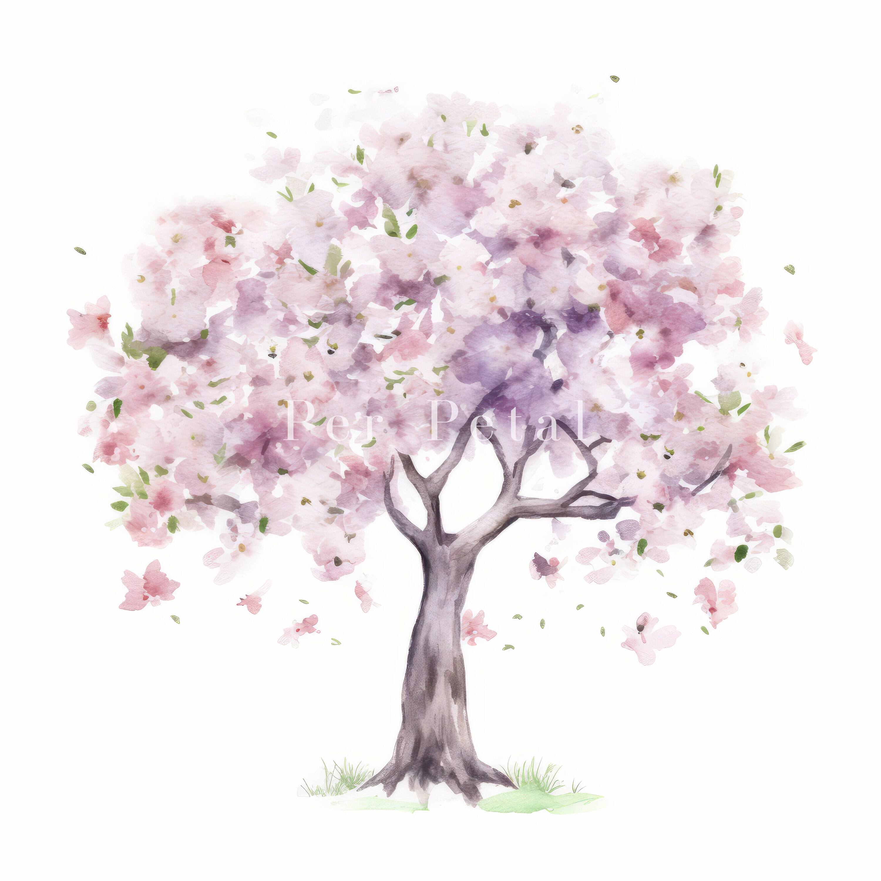 9 Watercolor Spring Trees Clipart Tree Blossoms Clipart Cherry Blossom ...