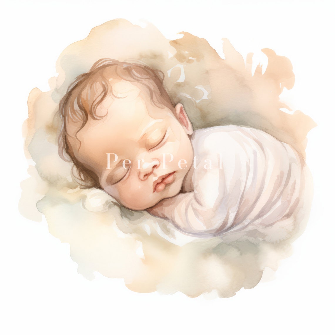 9 Watercolor Newborn Clipart Watercolor Baby Clipart Watercolor Nursery ...
