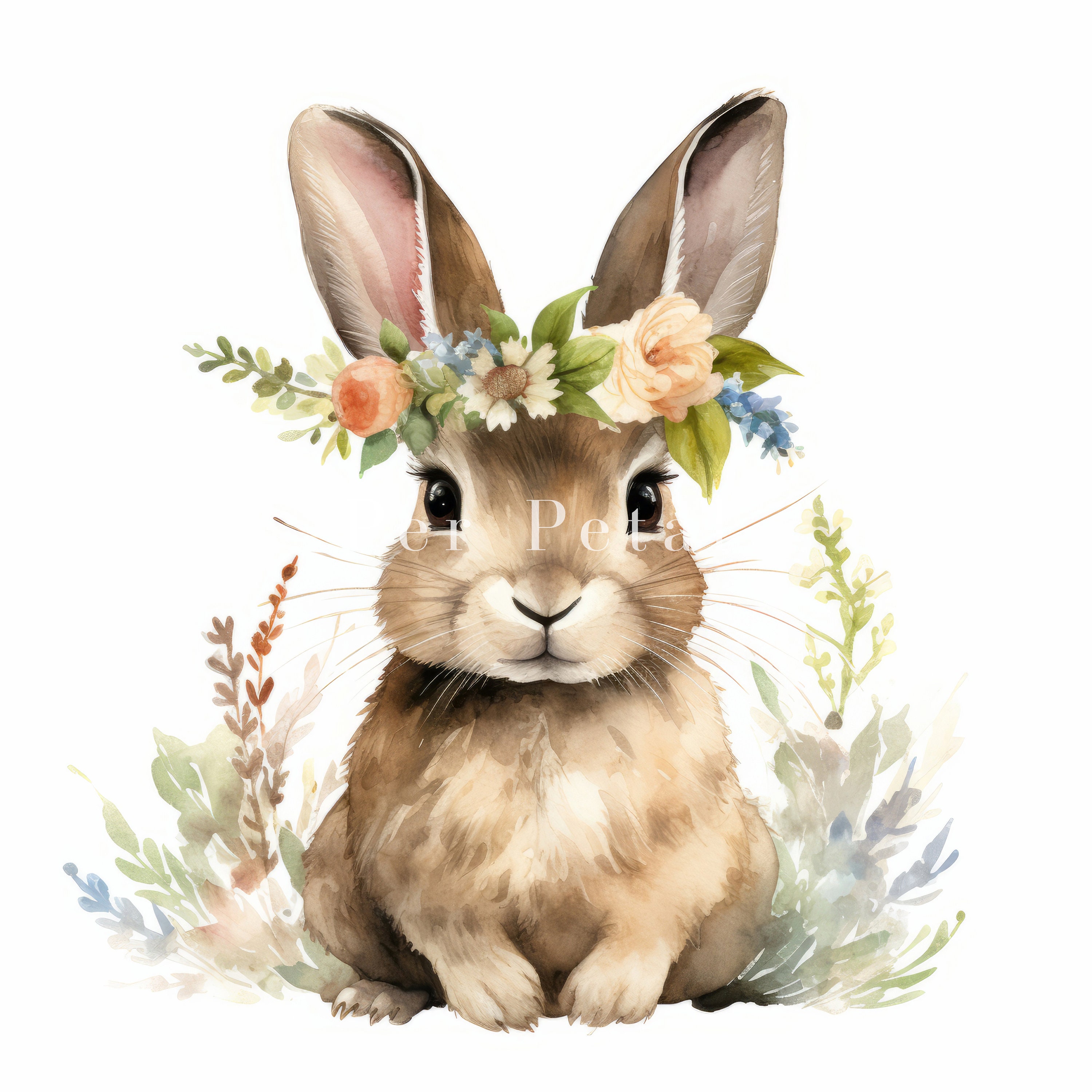 9 Watercolor Easter Clipart Watercolor Easter Bunny Clipart Junk ...