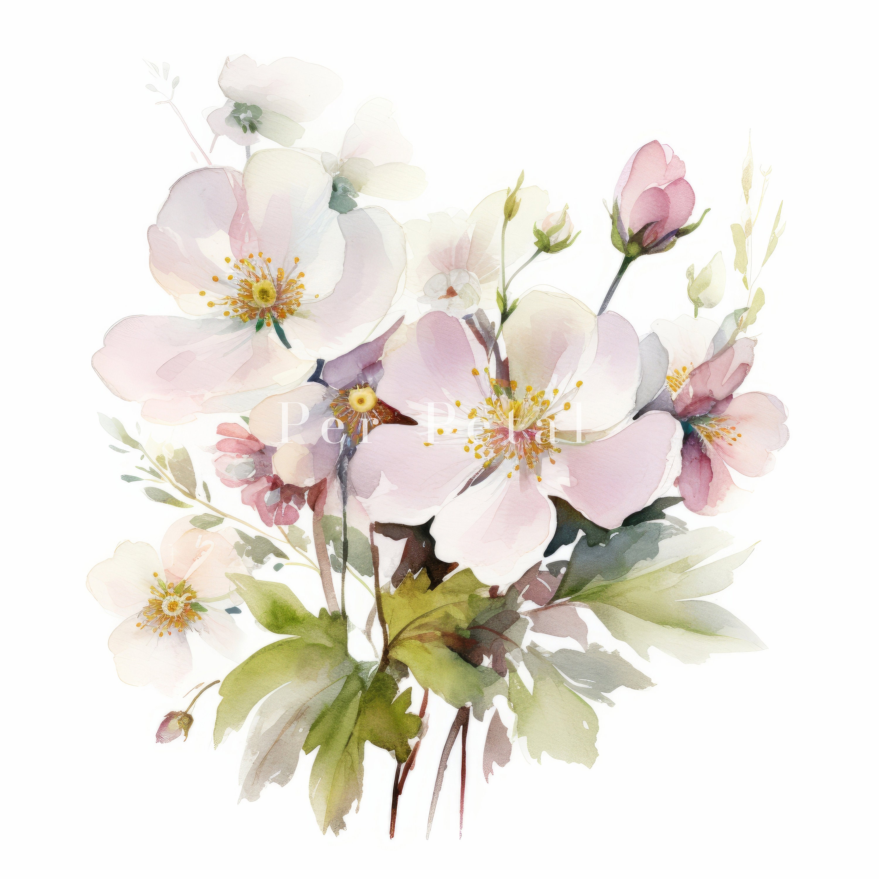 9 Watercolor Wedding Flowers Clipart Watercolor Pink Floral - Etsy