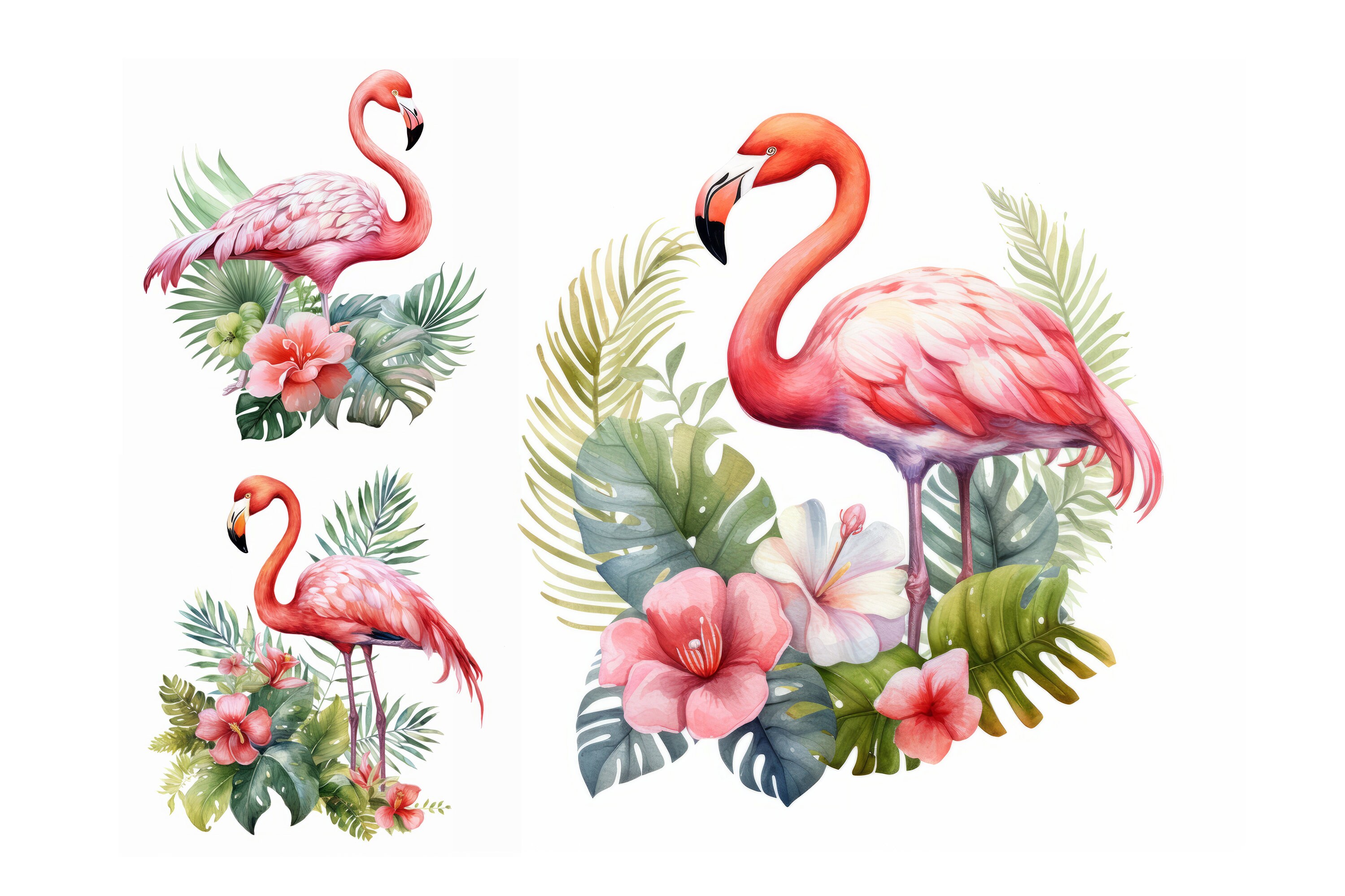 9 Watercolor Flamingo Clipart Watercolor Bird Digital Planner - Etsy