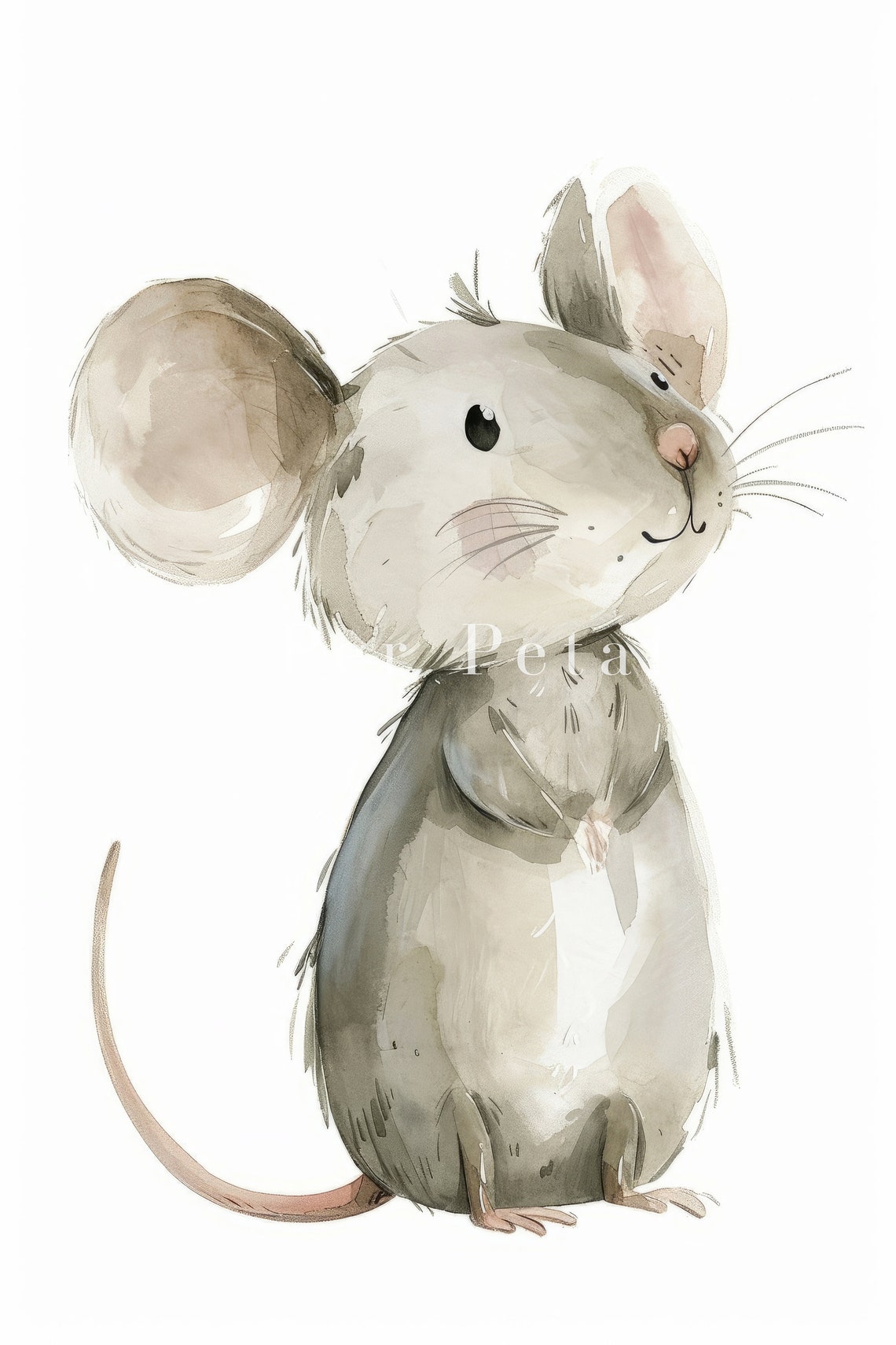 9 Watercolor Cute Mouse Clipart, Watercolor Junk Journal, Digital ...
