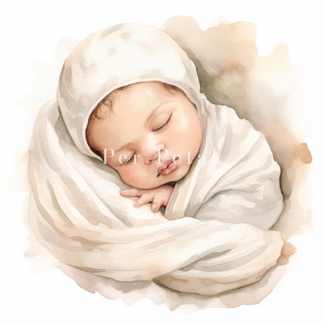 9 Watercolor Newborn Clipart Watercolor Baby Clipart Watercolor Nursery ...