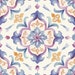9 Watercolor Mosaic Tile Clipart Moroccan Tile Printable Watercolor ...