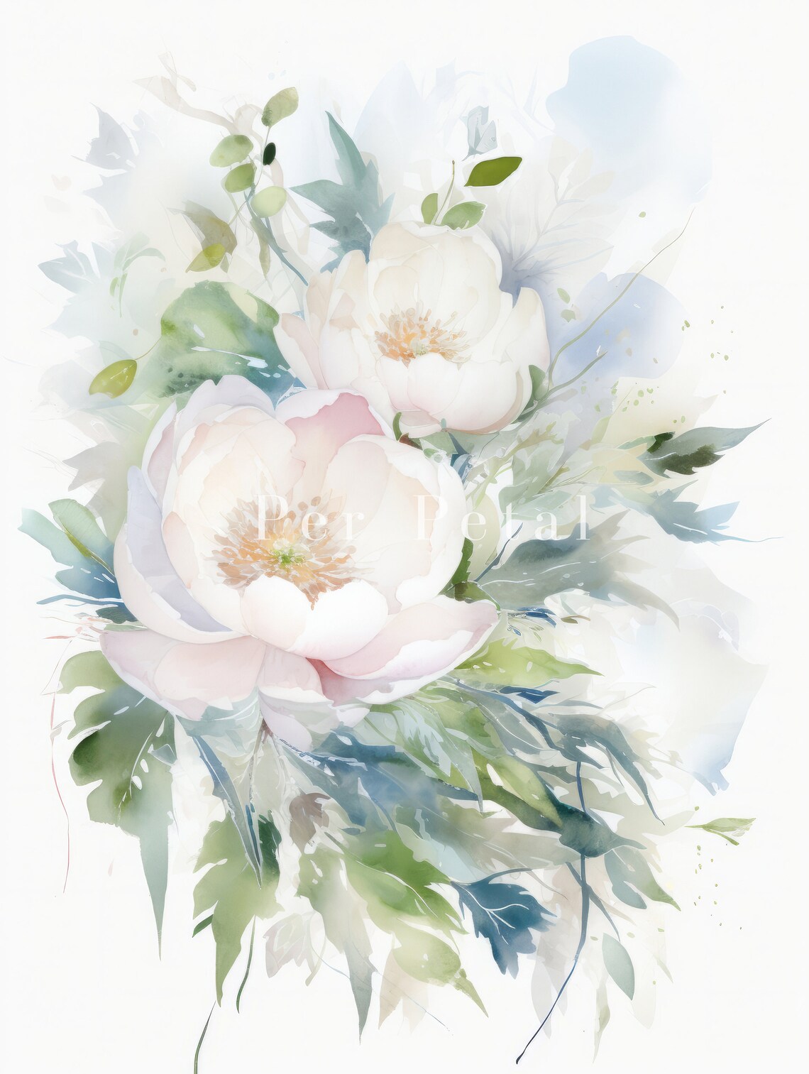 9 Watercolor Wedding Flowers Clipart Watercolor White Floral Clipart ...