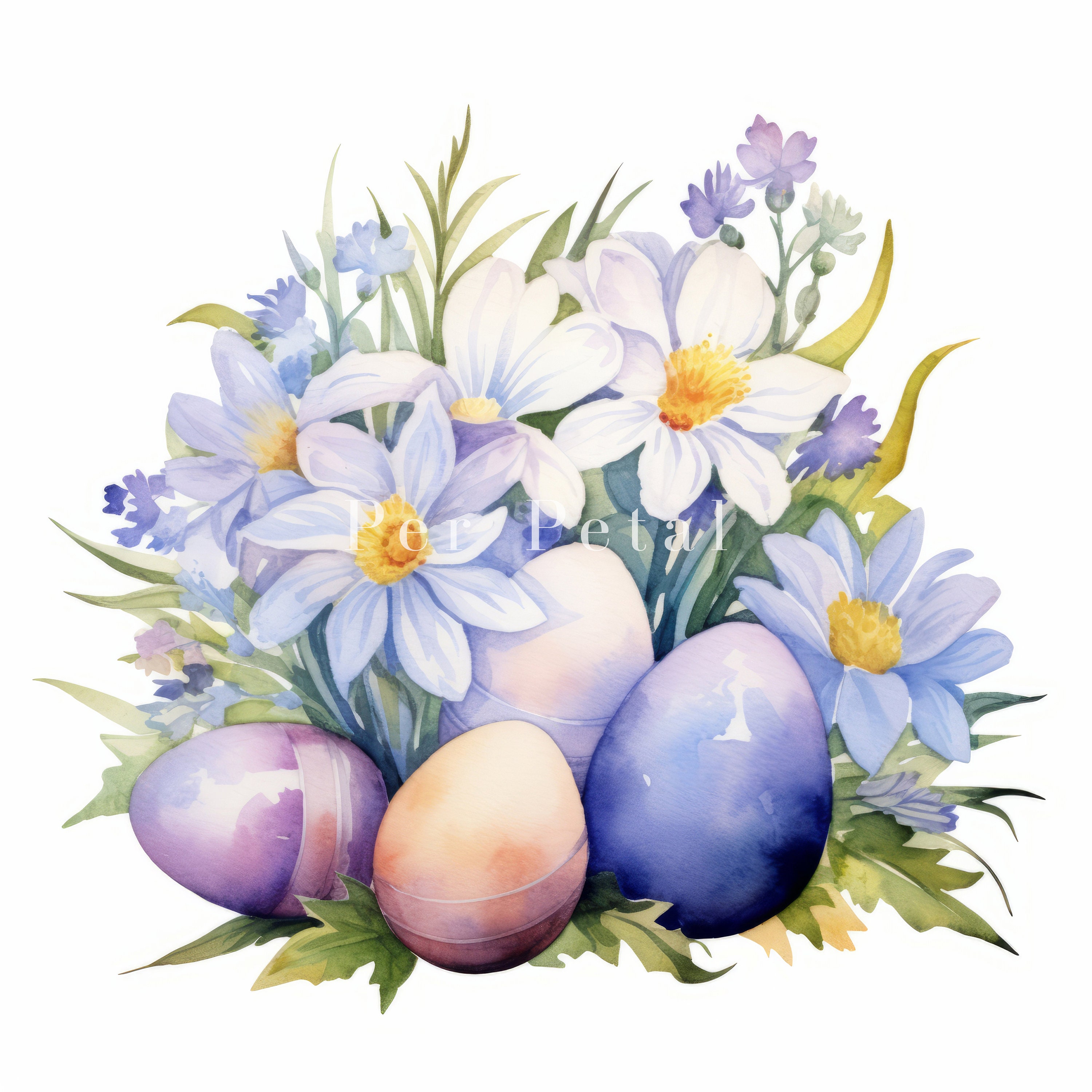 9 Watercolor Easter Clipart Watercolor Spring Flowers Clipart Junk ...
