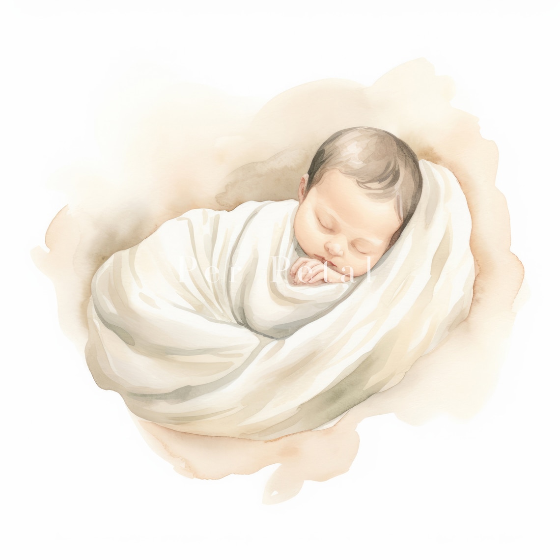 9 Watercolor Newborn Clipart Watercolor Baby Clipart Watercolor Nursery ...