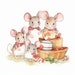 9 Watercolor Cute Mouse Family Clipart Watercolor Christmas Clipart ...