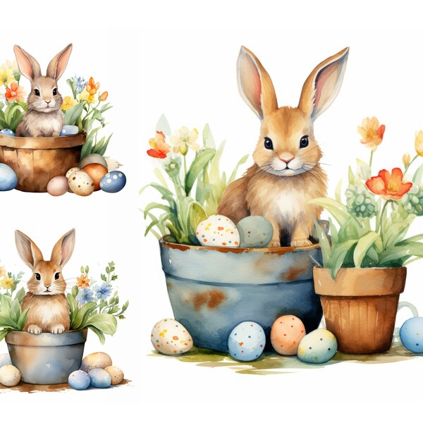 9 Watercolor Easter Clipart Watercolor Spring Flowers Clipart Junk ...