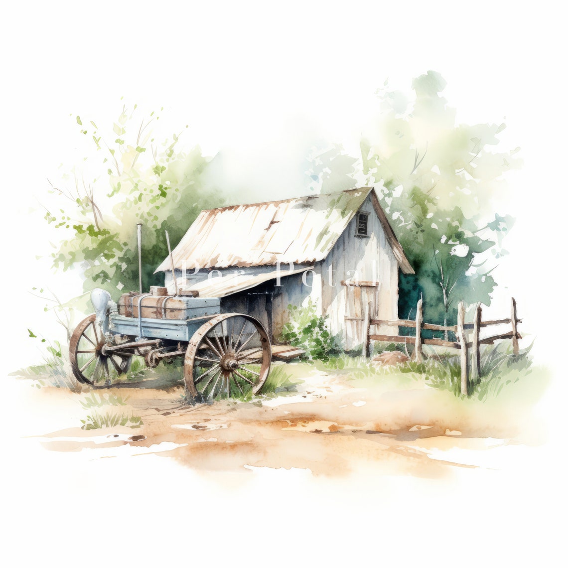 9 Watercolor Farm Clipart Farm Animals Clipart Cow Clipart Card Making ...