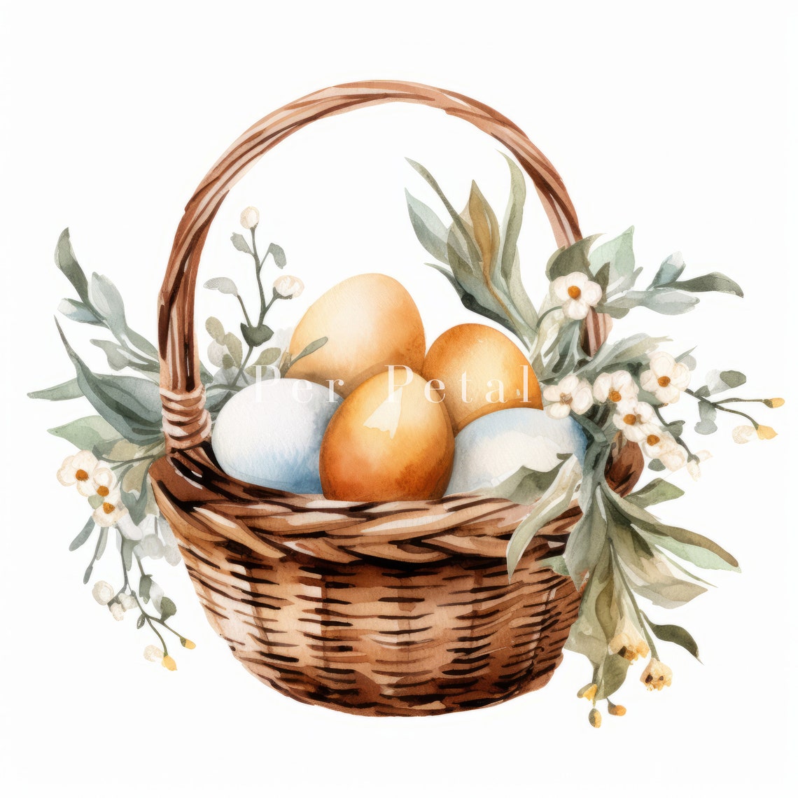 9 Watercolor Easter Clipart Watercolor Easter Basket Clipart - Etsy