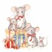 9 Watercolor Cute Mouse Family Clipart Watercolor Christmas Clipart ...
