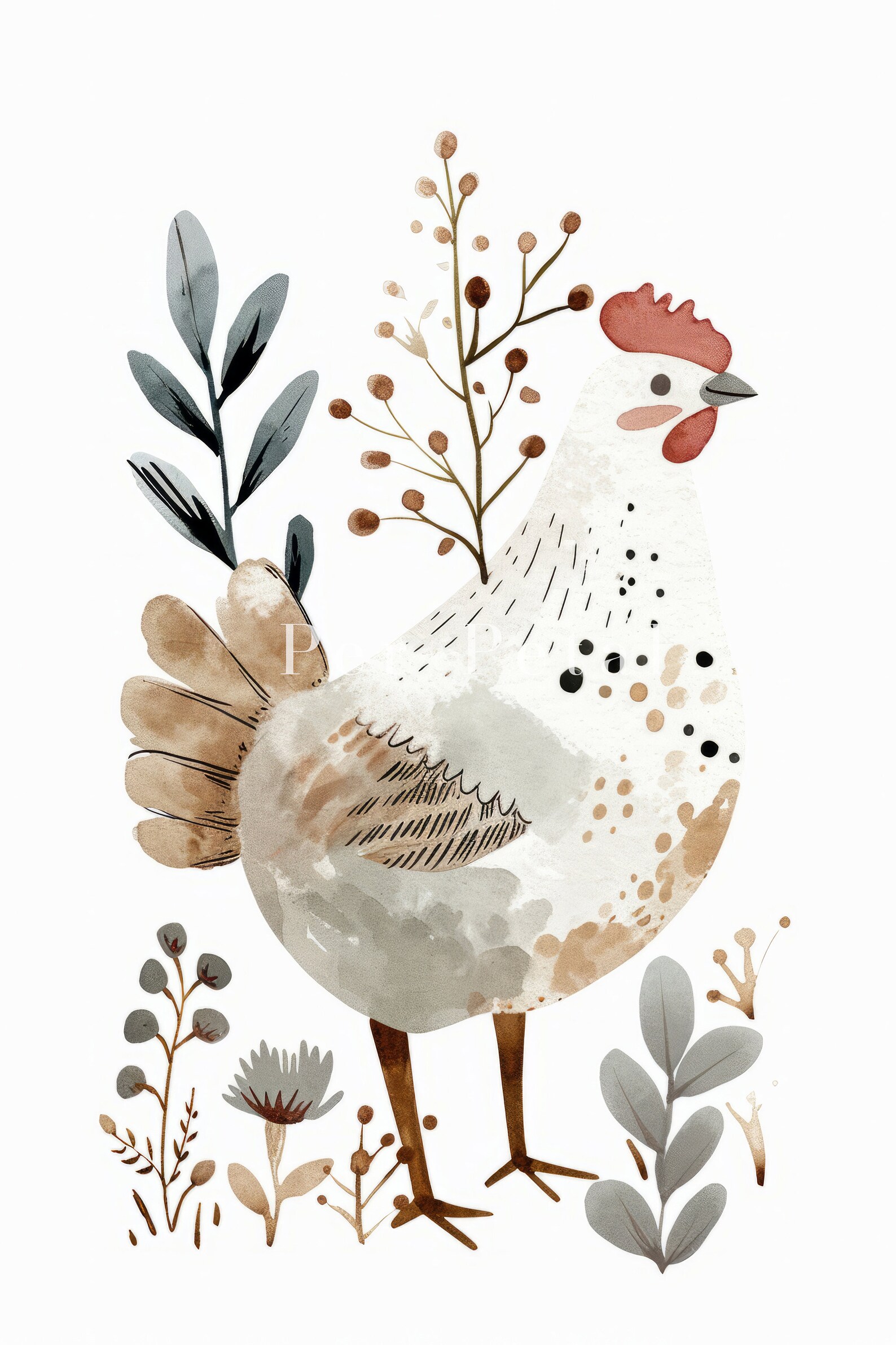 9 Watercolor Cute Farm Animal Clipart, Watercolor Junk Journal, Digital ...