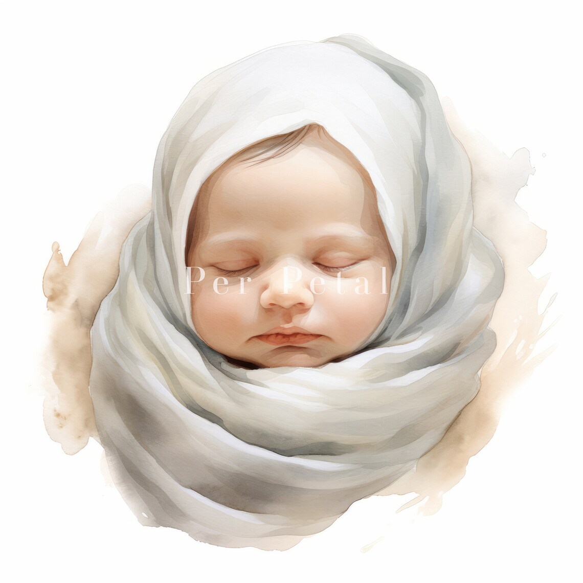 9 Watercolor Newborn Clipart Watercolor Baby Clipart Watercolor Nursery ...