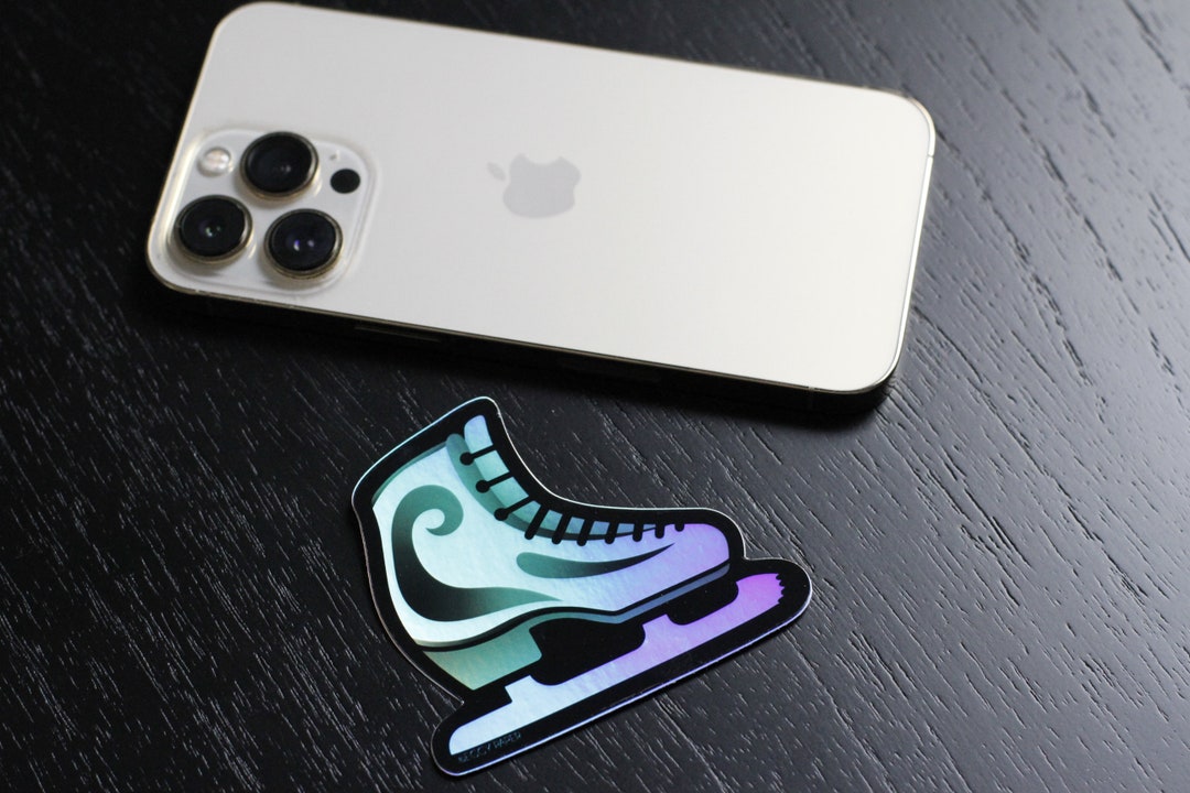 Ice Ice Baby! Vinyl Ice Skate Sticker for Laptop, Iphone, Water Bottle ...