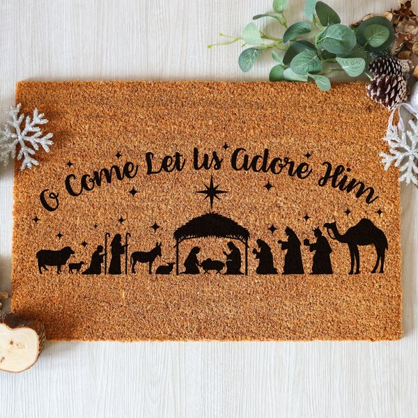 Christmas Door Mat - Etsy