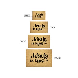 Christian Doormat Jesus is King Religious Doormat Doormat - Etsy