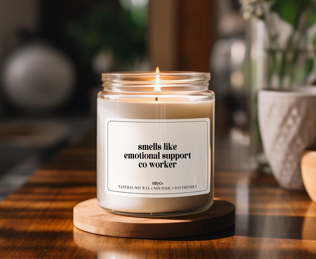 Emotional Support Co Worker, Funny Co Worker Candle Gift, Gift for Co ...