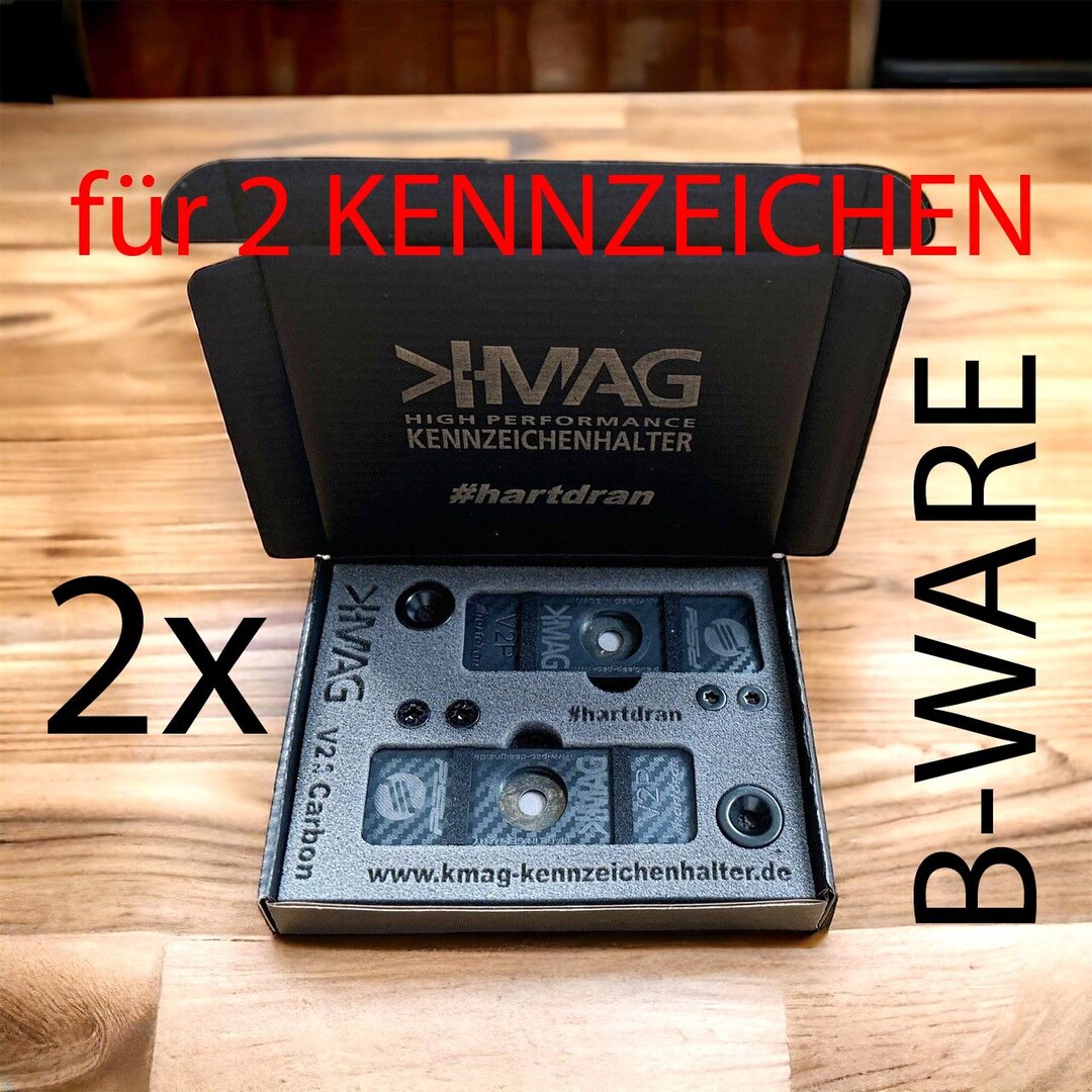 2x KMAG MAGNET LICENSE PLATE HOLDER V2 2.0 Carbon Set of 4 2 License ...