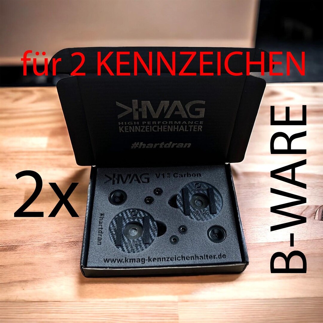 2x KMAG MAGNET LICENSE PLATE HOLDER V1 2.0 Carbon Set of 4 2 License ...