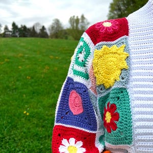 CROCHET PATTERN | Joysie Women’s Cardigan | Easy Granny Square Jacket in Sizes XS–5XL | Colorful ...