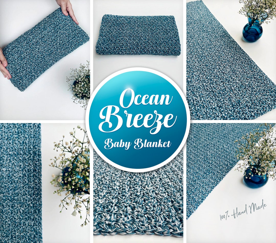 CROCHET PATTERN | Ocean Breeze Baby Blanket | Easy Beginner Pattern | 7 ...