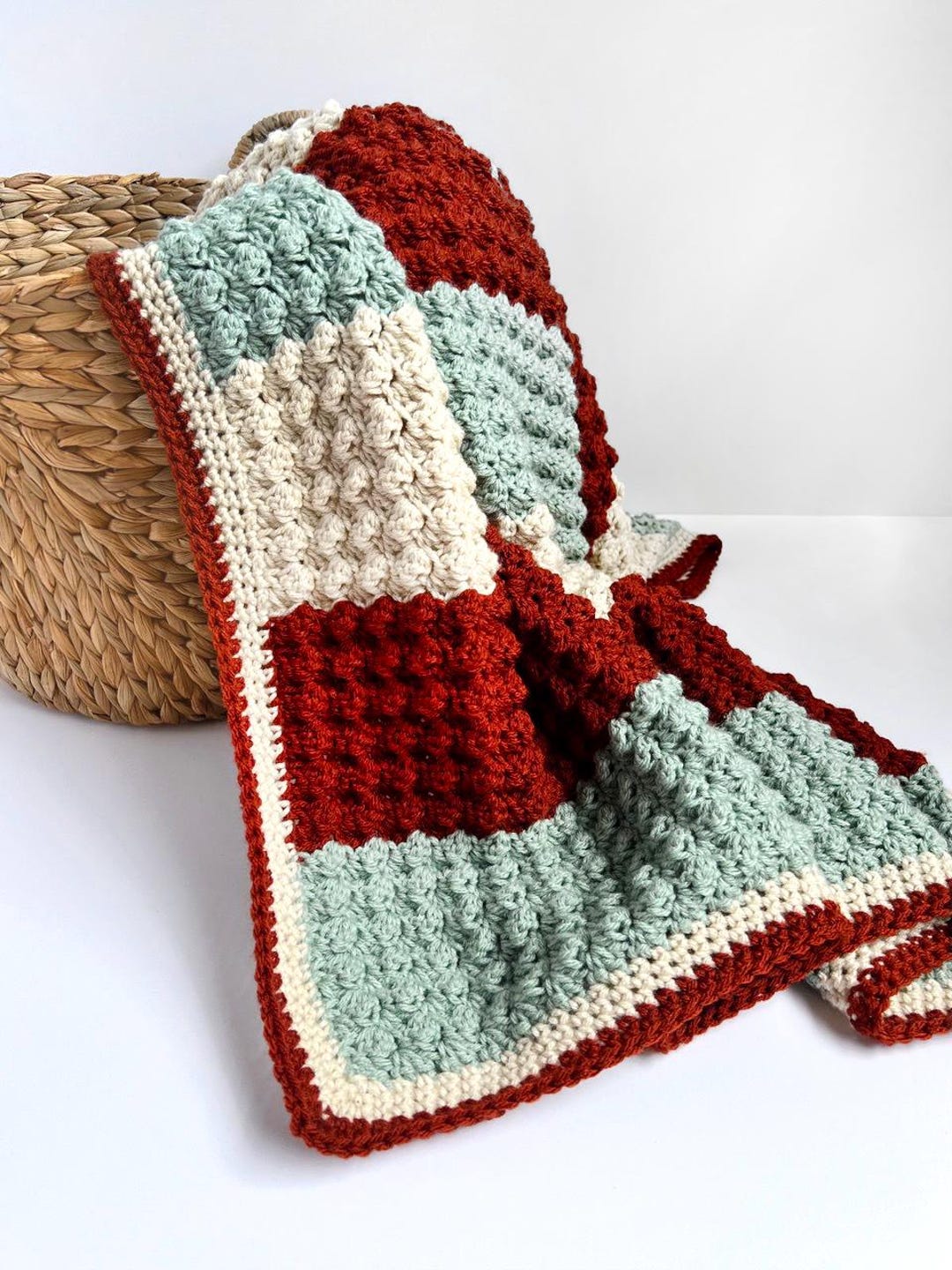 CROCHET PATTERN | Liffa Throw | Easy Striped Blanket | 7 Sizes Included ...
