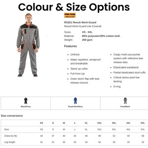Personalised Coveralls Custom Work-guard Coverall ADD YOUR LOGO or Text ...