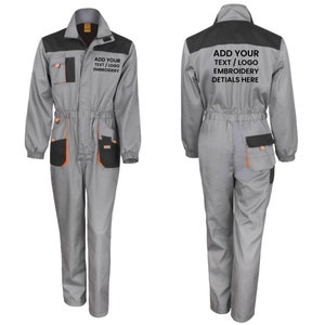 Personalised Coveralls Custom Work-guard Coverall ADD YOUR LOGO or Text ...