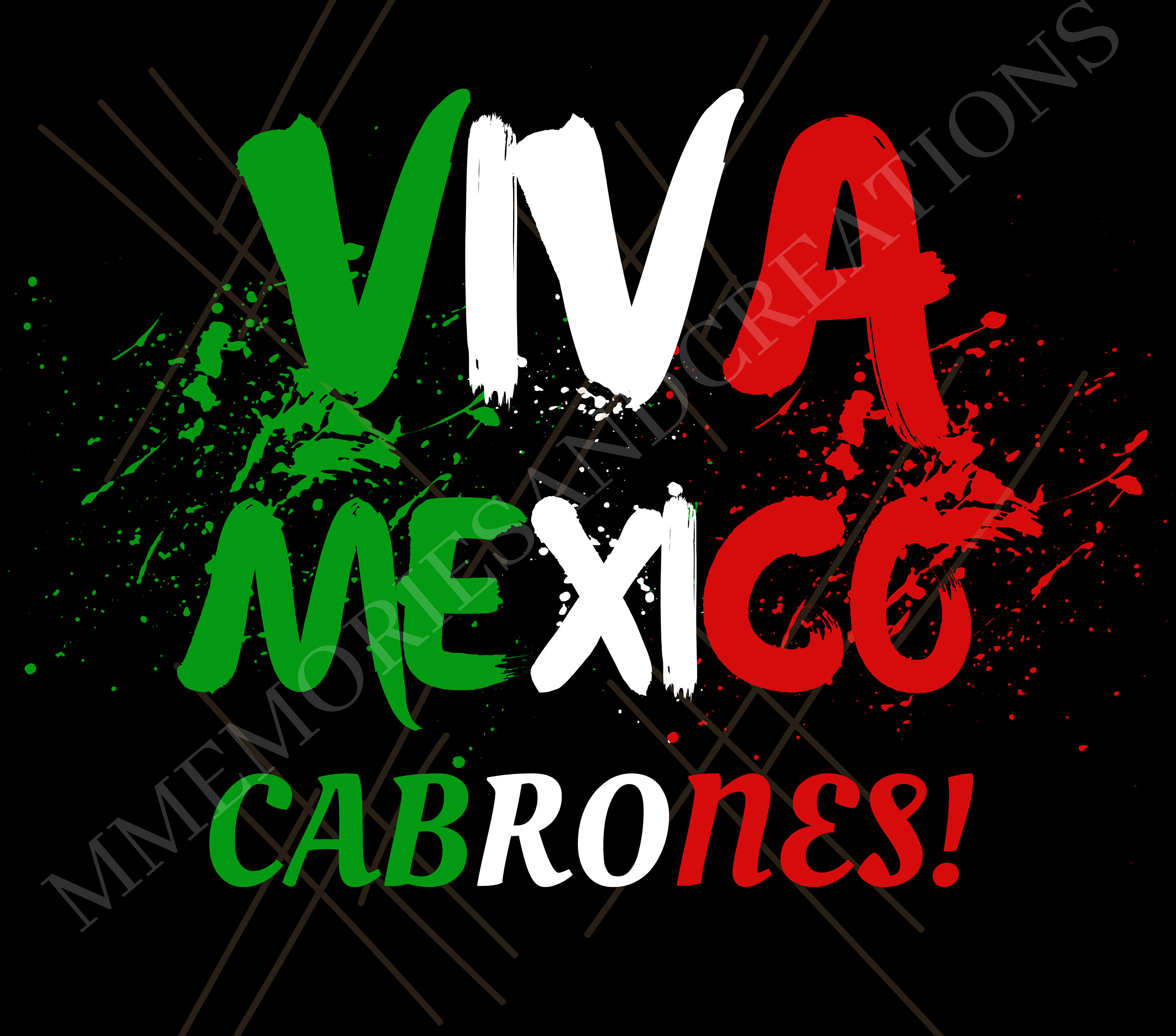 Viva Mexico PNG BLACK BACKGROUND - Etsy