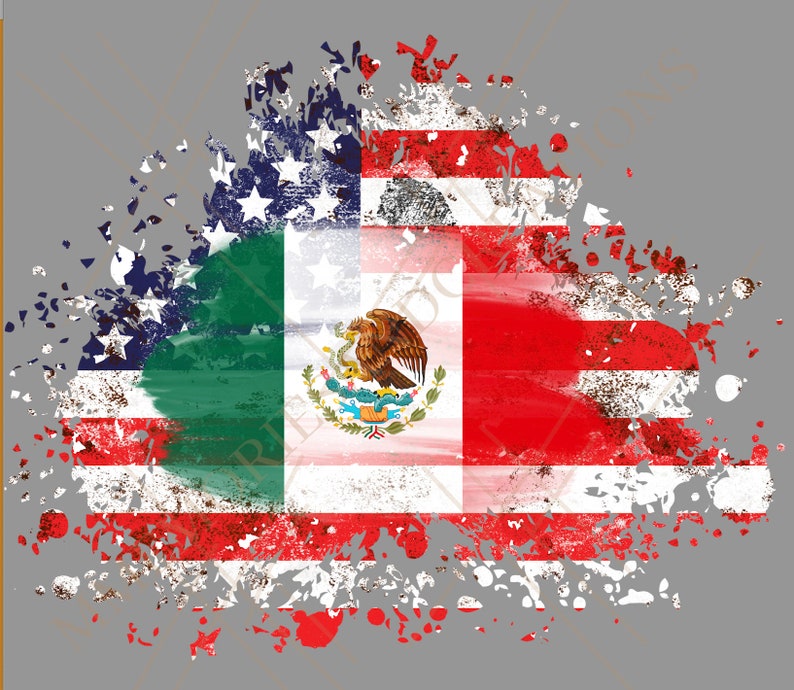 USA and Mexican Flag Clear Background - Etsy