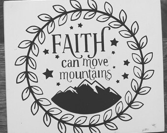 Faith Can Move Mountains Journal Bible Bookmark Christian - Etsy