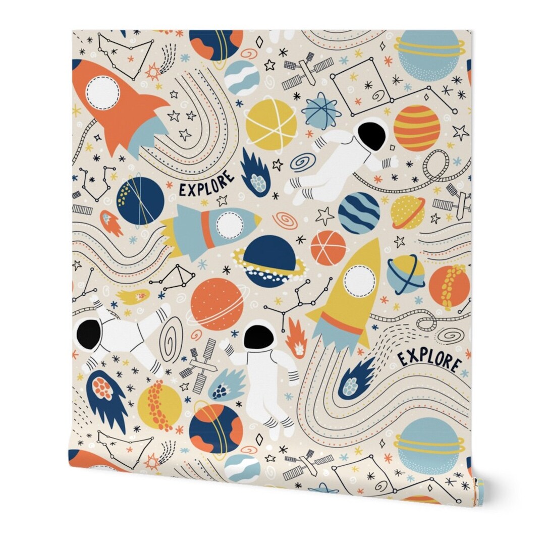 Galaxy Wallpaper for Kids Outer Space Wallpaper Kids Room - Etsy