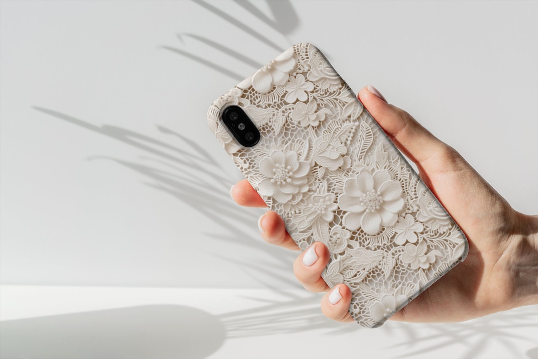 Vintage Lace Effect Doily Phone Case, Coquette Dainty Cottagecore ...