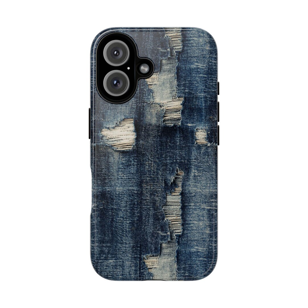 Faux Torn Denim Phone Case: 3D Visual Effect - Etsy