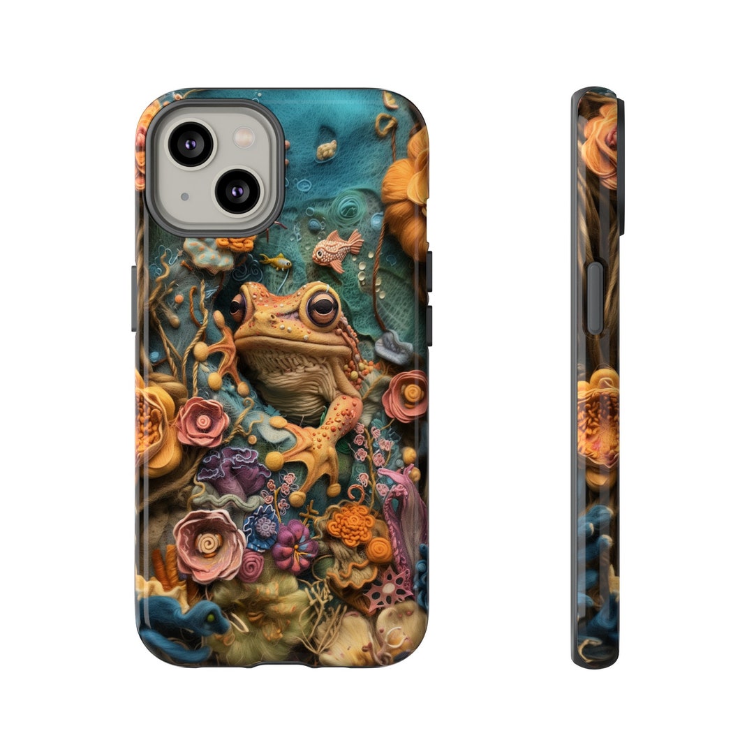 Faux Embroidery Felt Frog Phone Case, Iphone, Samsung, Pixel - Etsy