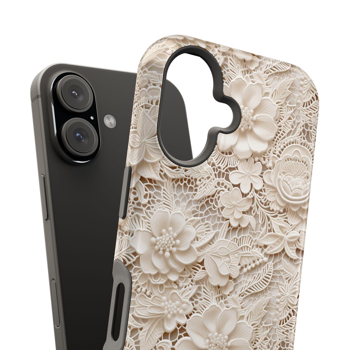 Vintage Lace Effect Doily Phone Case, Coquette Dainty Cottagecore ...